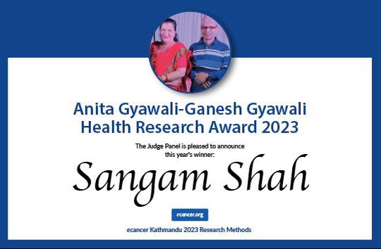 Results: Anita Gyawali-Ganesh Gyawali Health Research Award 2023 – Dr ...